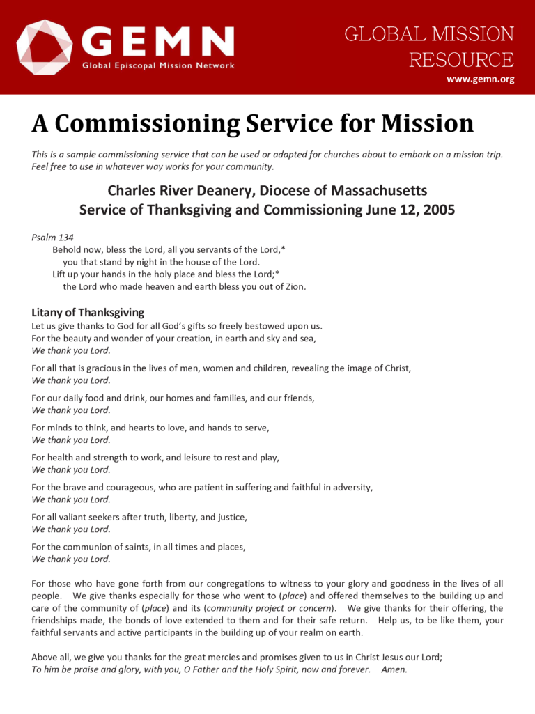 Global Mission Worship and Prayer Resources – GLOBAL EPISCOPAL MISSION ...