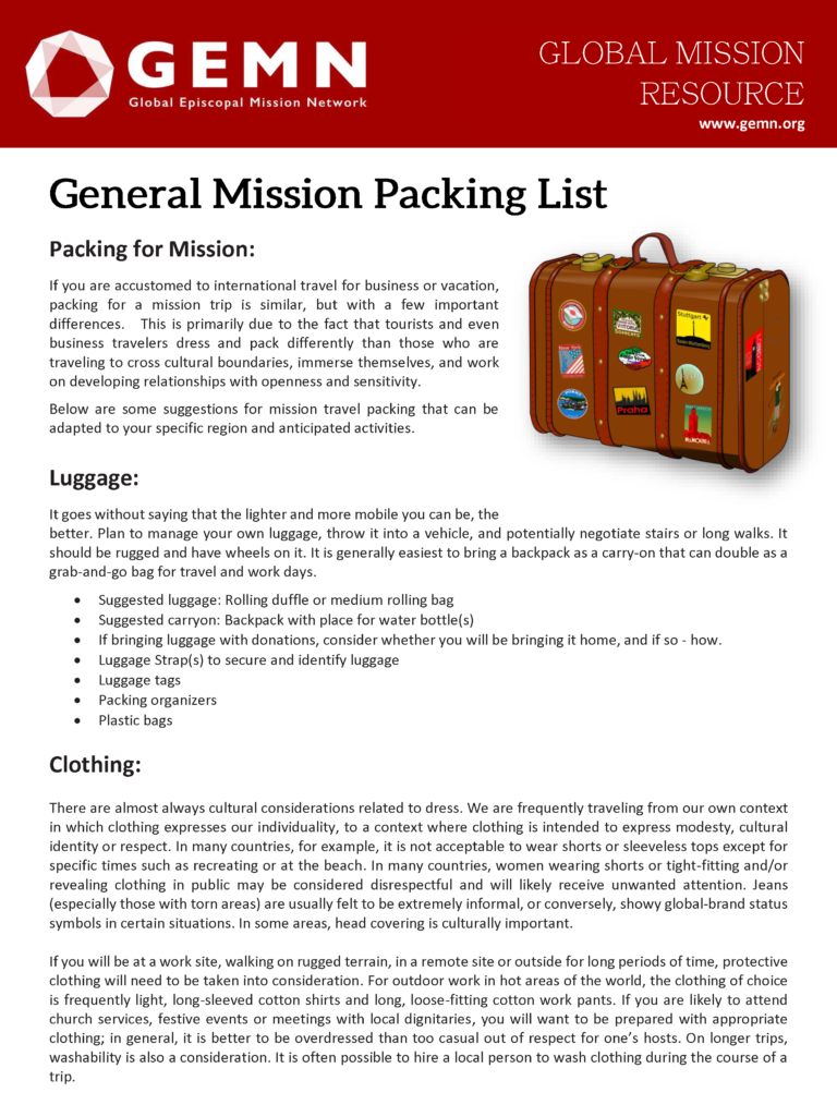 Mission Leadership Resources and Tools – GLOBAL EPISCOPAL MISSION NETWORK